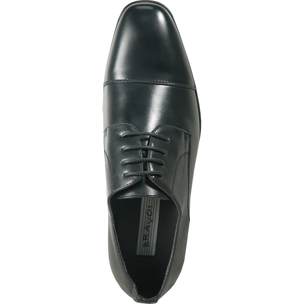 BRAVO Men Dress Shoe KING-6 Oxford Shoe Black - Medium and Wide Width ...